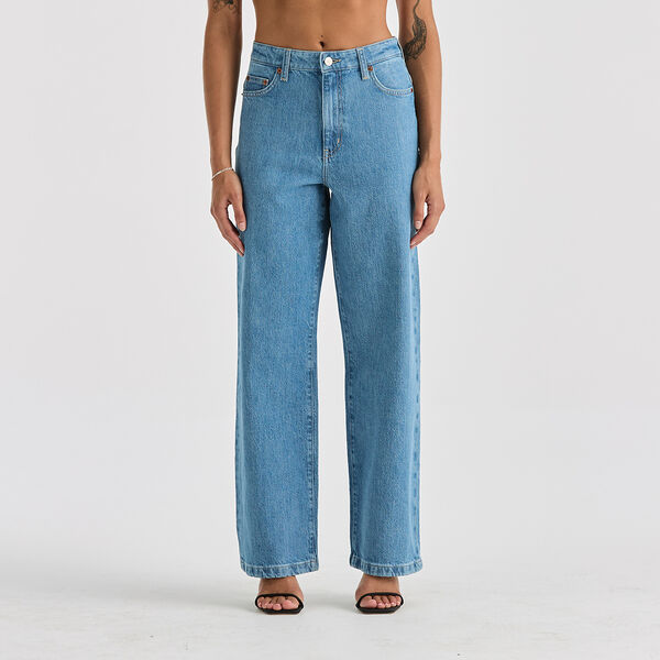 Hi Wide Jean Worn In Blue | Riders By Lee