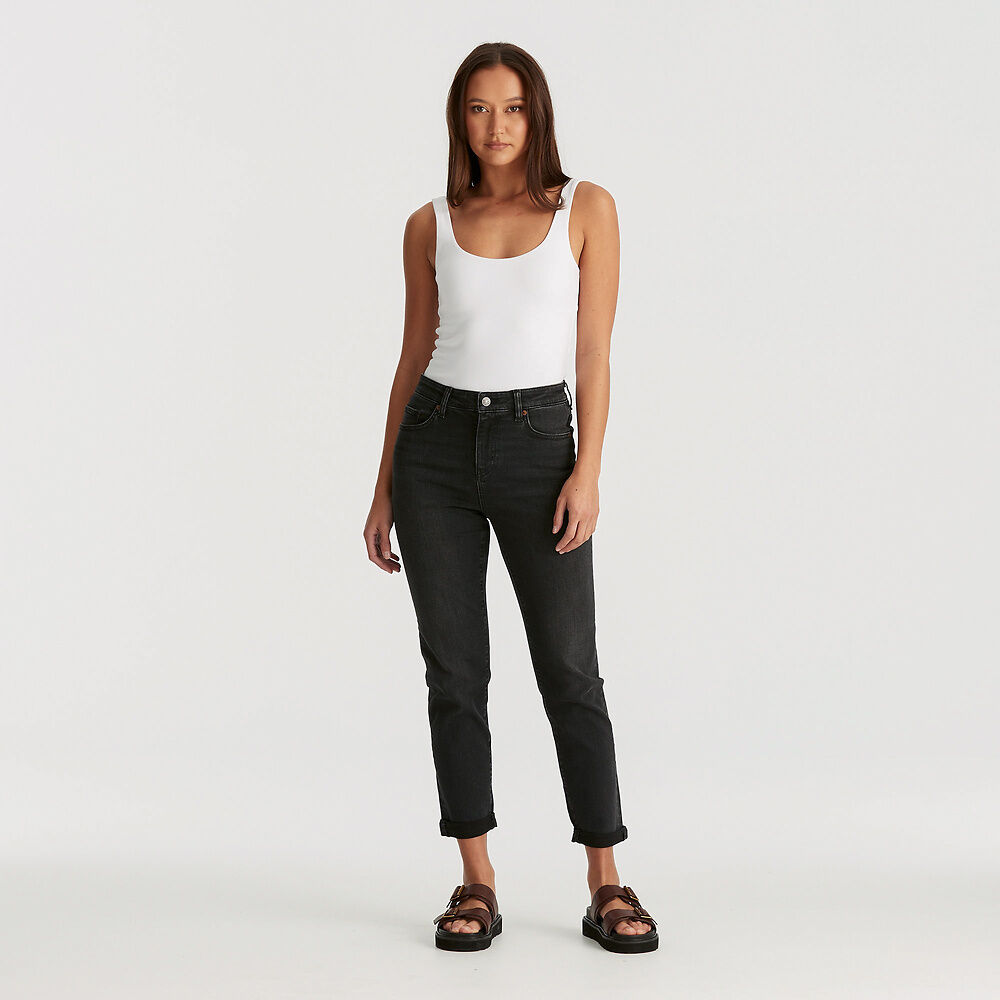 Mid Boyfriend Slim Jean Jet Fade | Riders By Lee